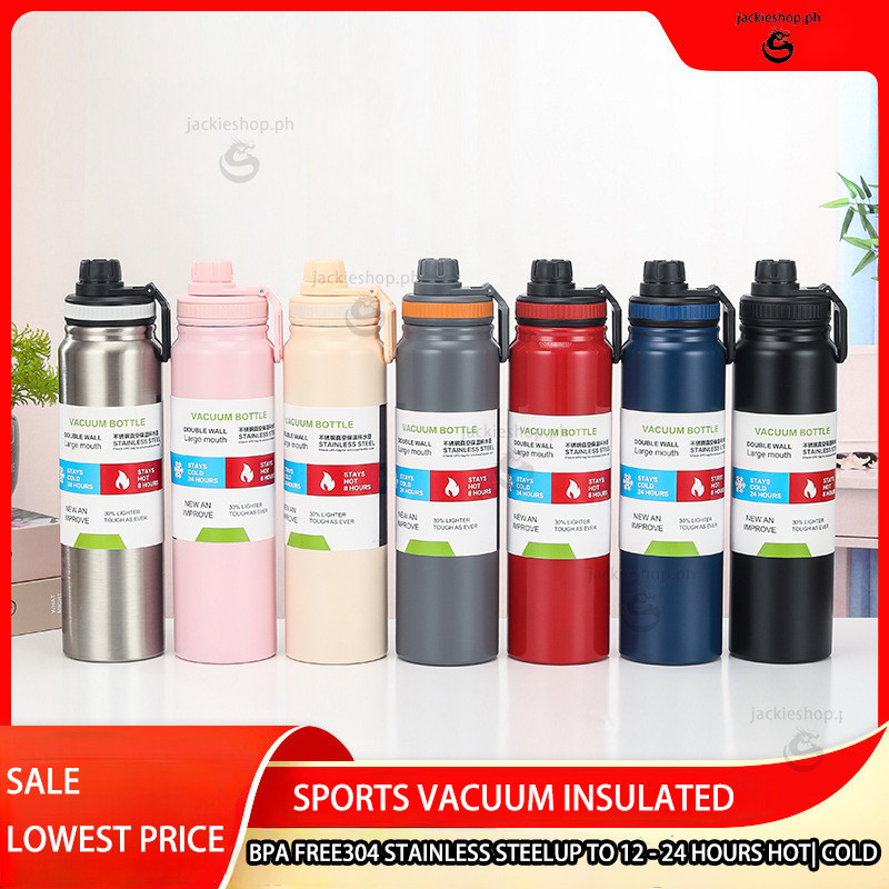 800ml Thermos Flask Double Wall Vacuum Insulated Stainless Steel Water ...