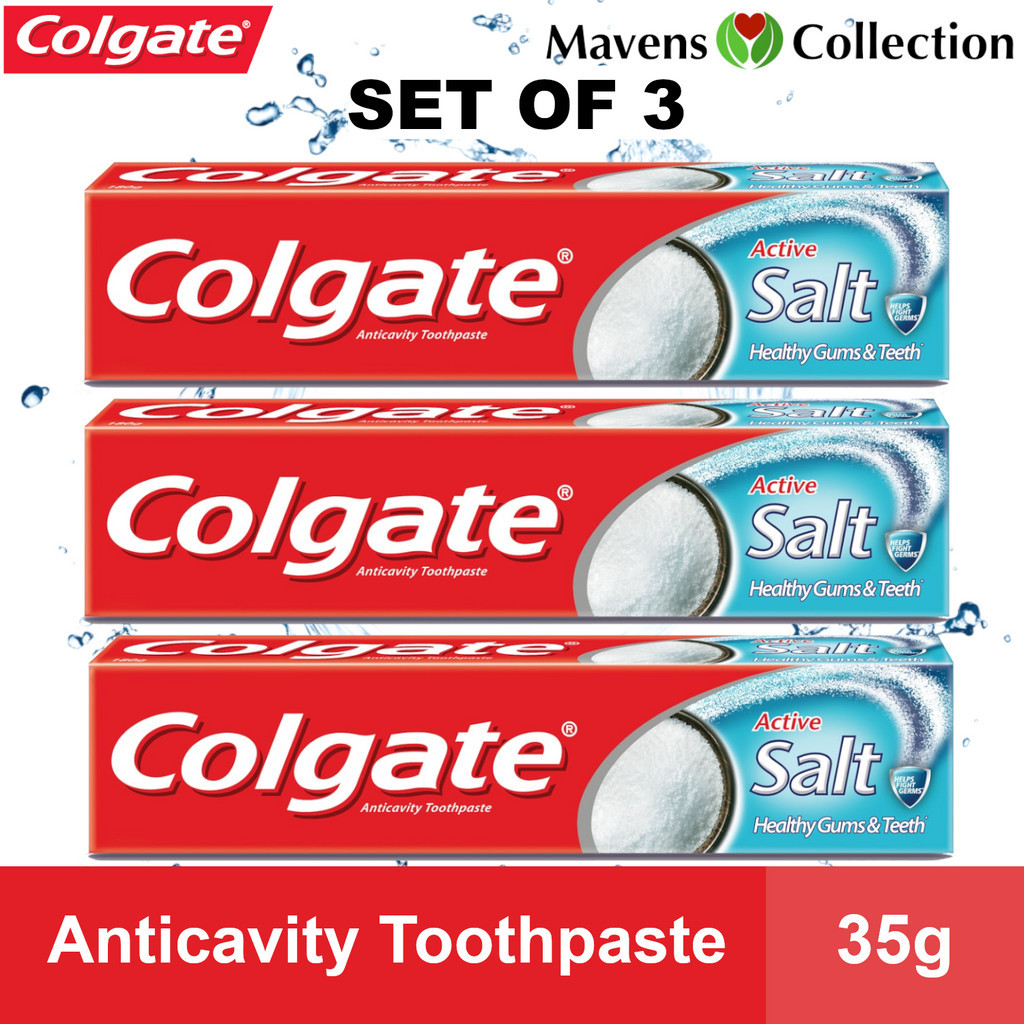 Colgate Toothpaste Active Salt 35G (Set of 3) by Mavens Collection ...