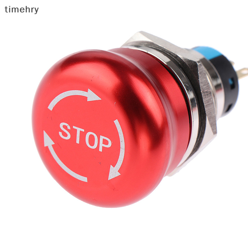 TY 16mm 19mm 22mm Emergency Stop Metal Button Mushroom Head Push Button ...