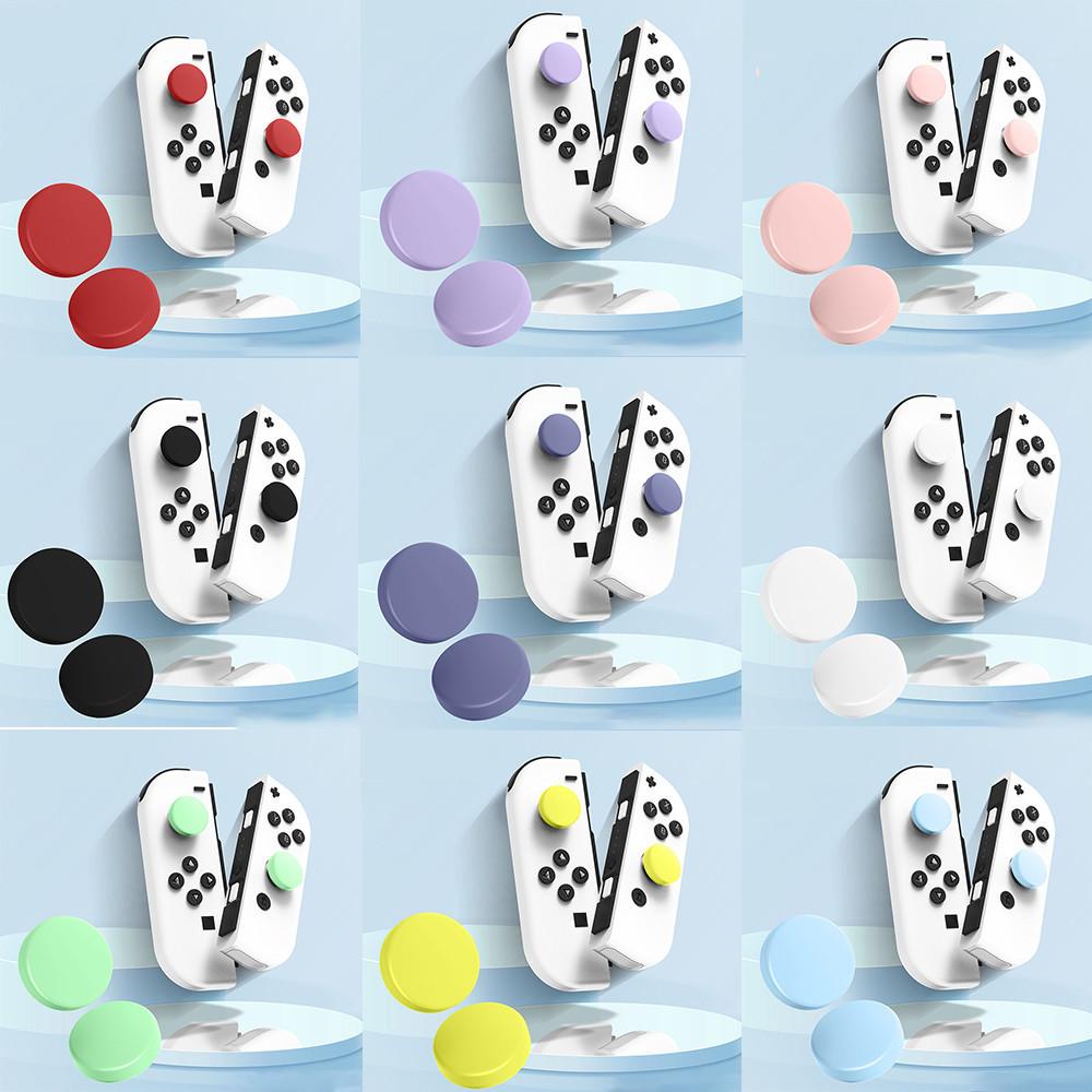 2PCS Switch Joystick Caps Silicone Analog Cover For Nintendo Switch v1 ...