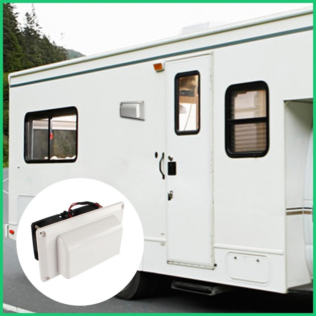 12V Super Silent Side Air Vent Fans Side Ventilation Exhaust Port RV ...