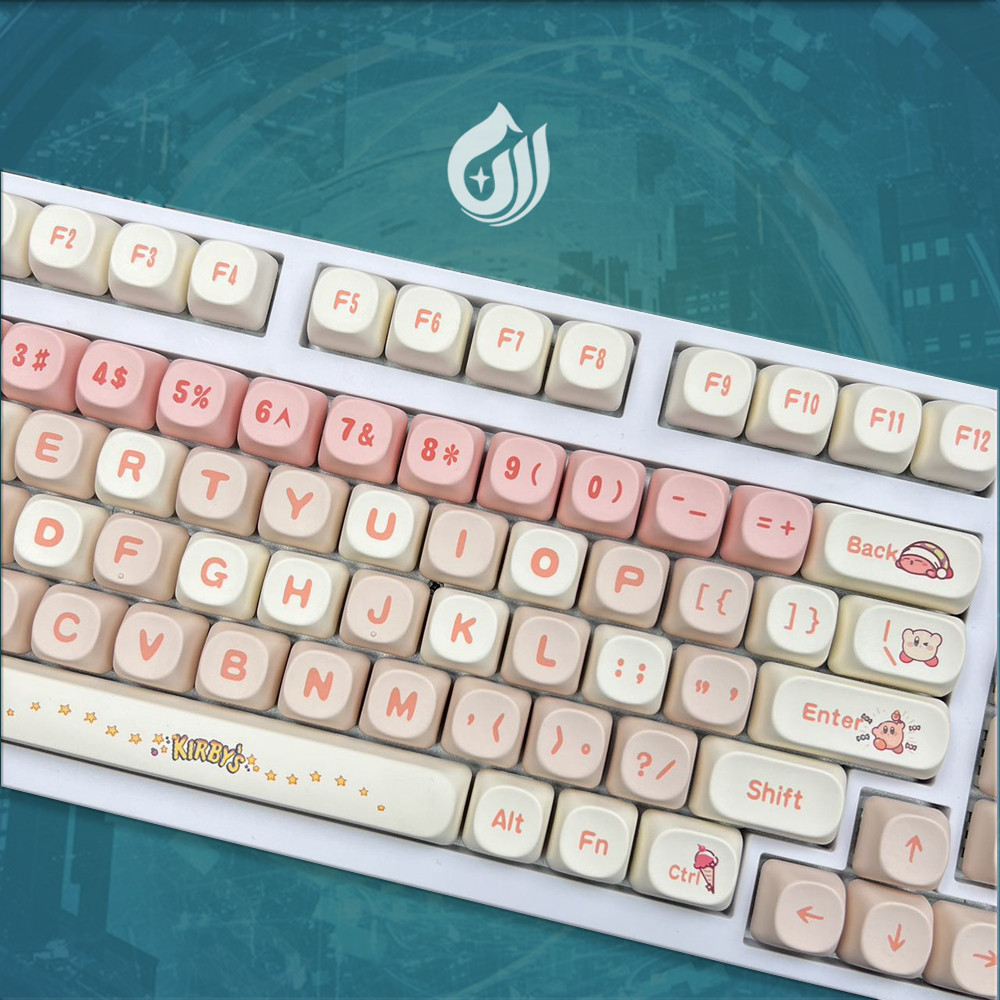 Star Kirby Theme Keycap 142 Keys MOA Profile PBT For Cherry MX Switch ...