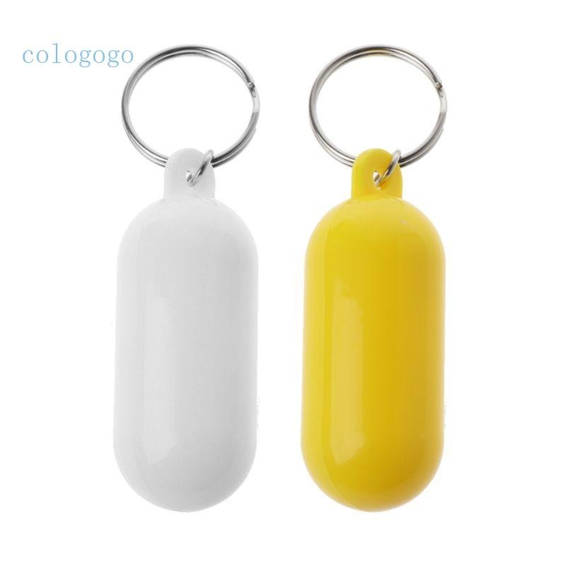 COLO White Yellow Floating Boat Keychain Pill-shape Floating for Key ...