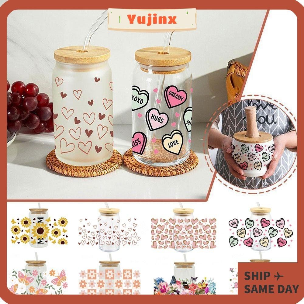 YUJINX UV DTF Transfers Stickers, Waterproof Film Transfer Paper Cup ...
