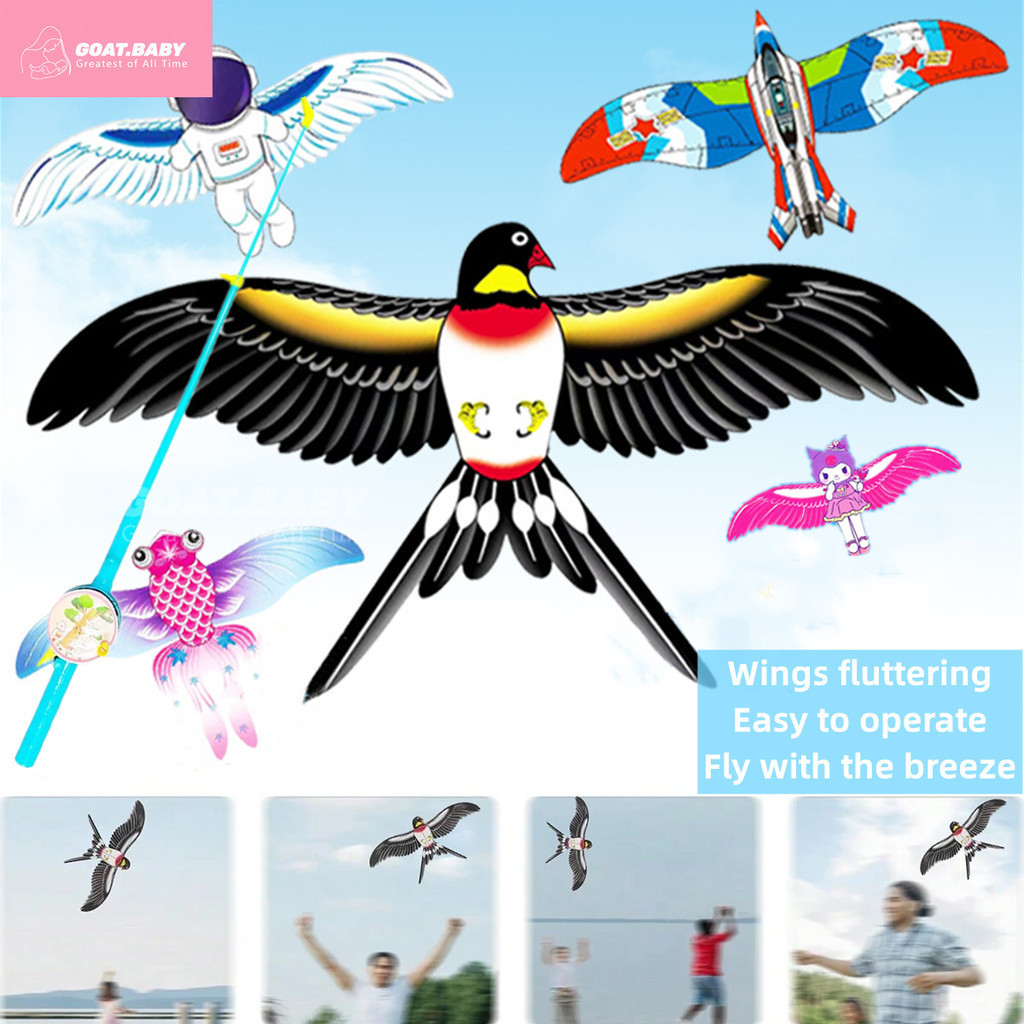 Cartoon Eagle Bird Kite Toys for Kids with String Fishing Rod ...