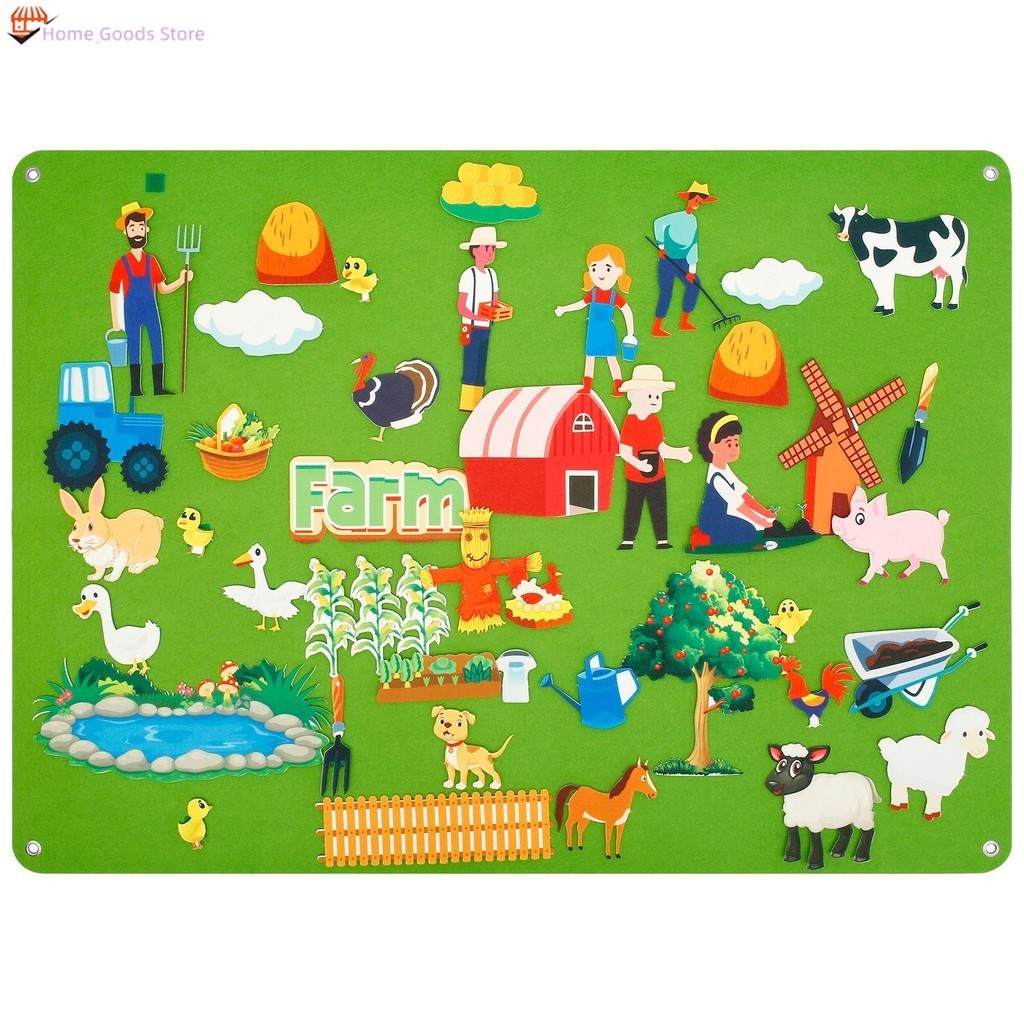 Felt Farm Board Set Educational Funny Farm Animals Story Board Set ...