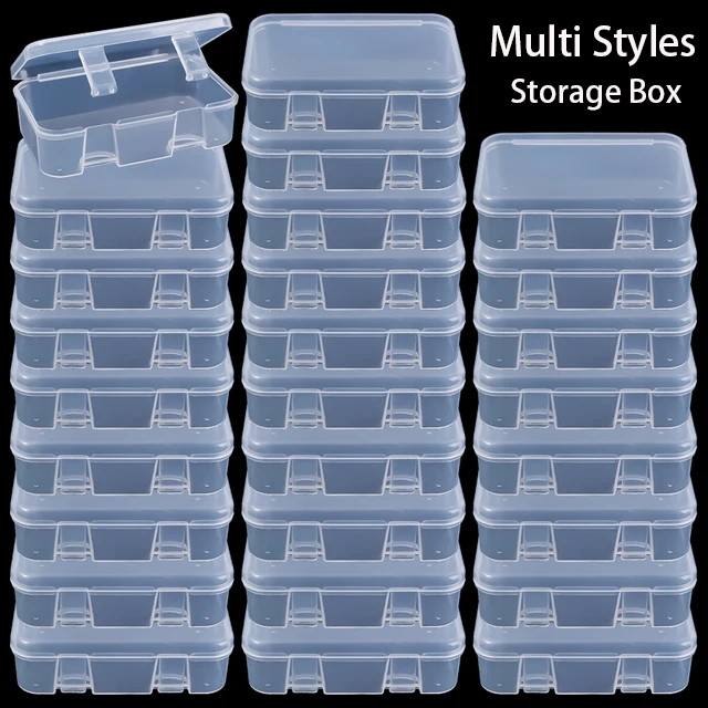 Multi-size Small Plastic Transparent Storage Box/Jewelry Container Case ...