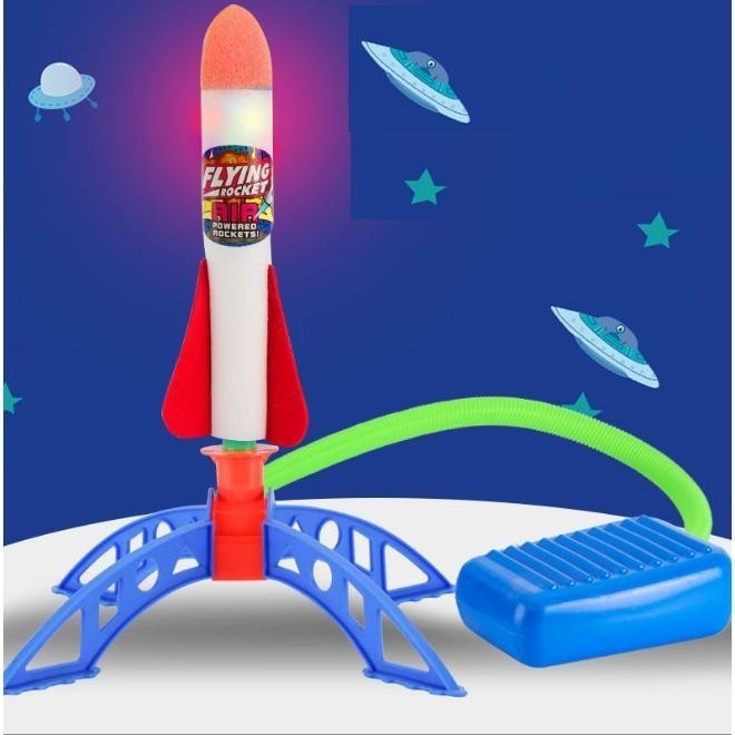 Rocket Launcher Combo + 2 Eva Foam Rocket Heads with Flashing Lights ...
