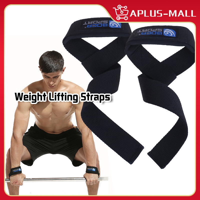 2pcs Weight Lifting Straps Anti-slip Strip Premium Padded Wrist Wraps ...
