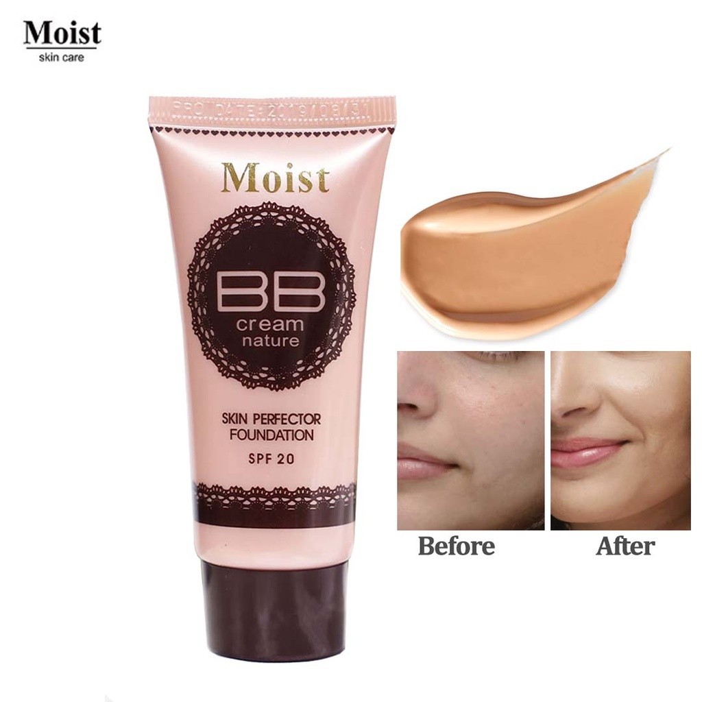 Moist 40g BB Cream Skin Full Coverage Foundation SPF 20 Protect Long ...