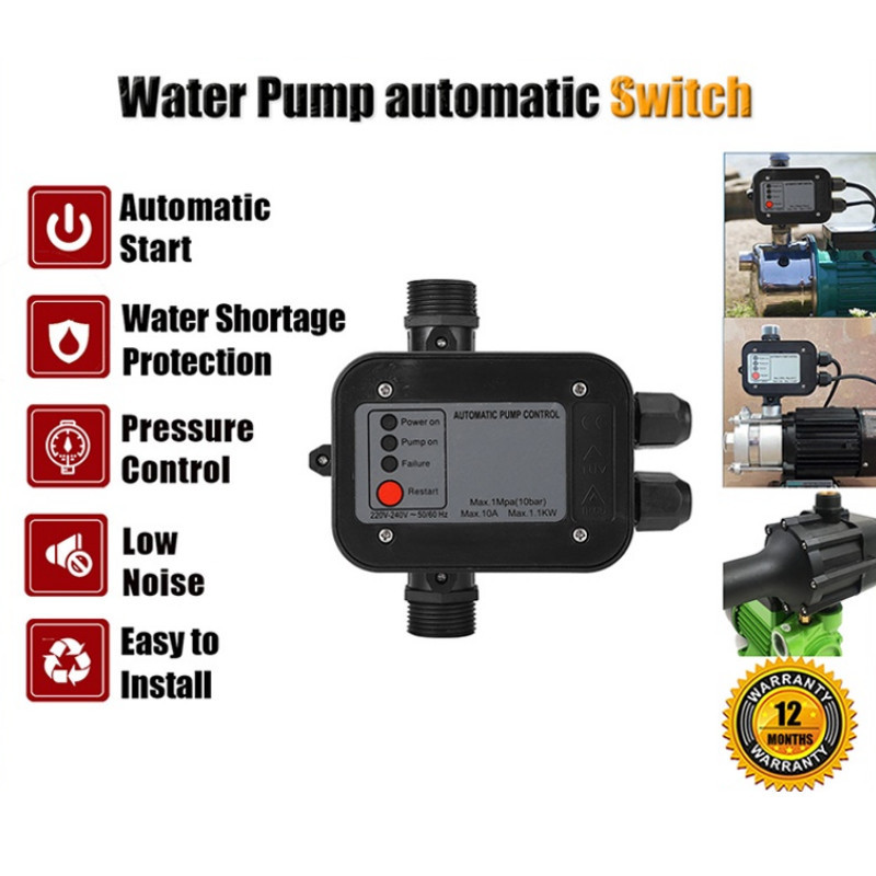 220V Black Water Pump Control Self-priming Water Pump Pressure Switch ...