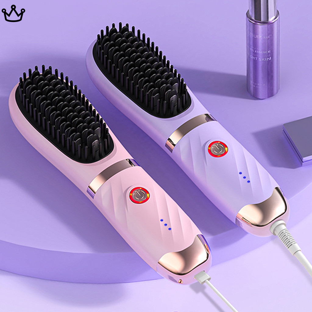 Mini Rechargeable Hair Straightening Comb Portable Fashion Hair ...