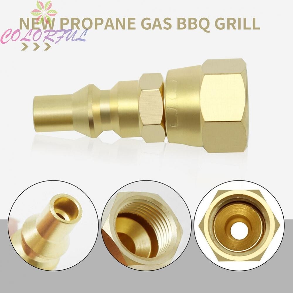 Propane Gas BBQ Grill Quick Connect Fittings 1/4\" RV Propane Quick ...