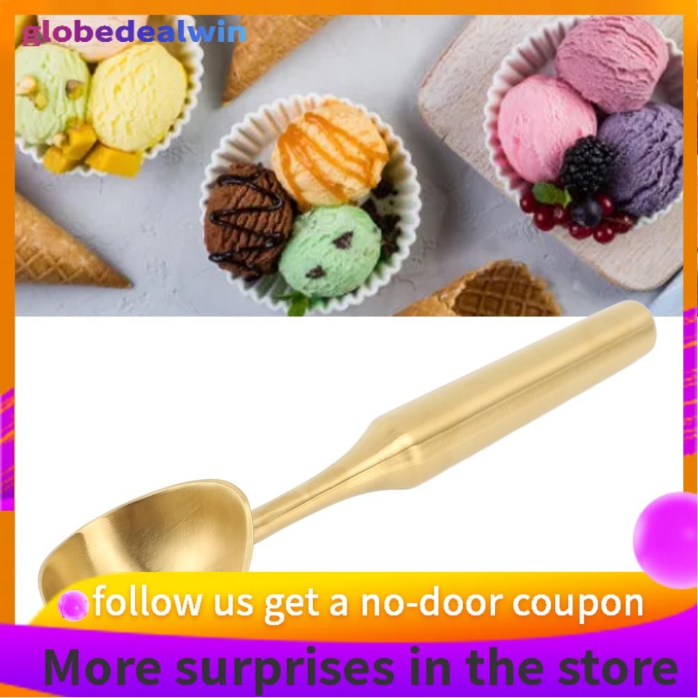 Globedealwin 304 Stainless Steel Ice Cream Scoop Long Handle Fruit Ball ...