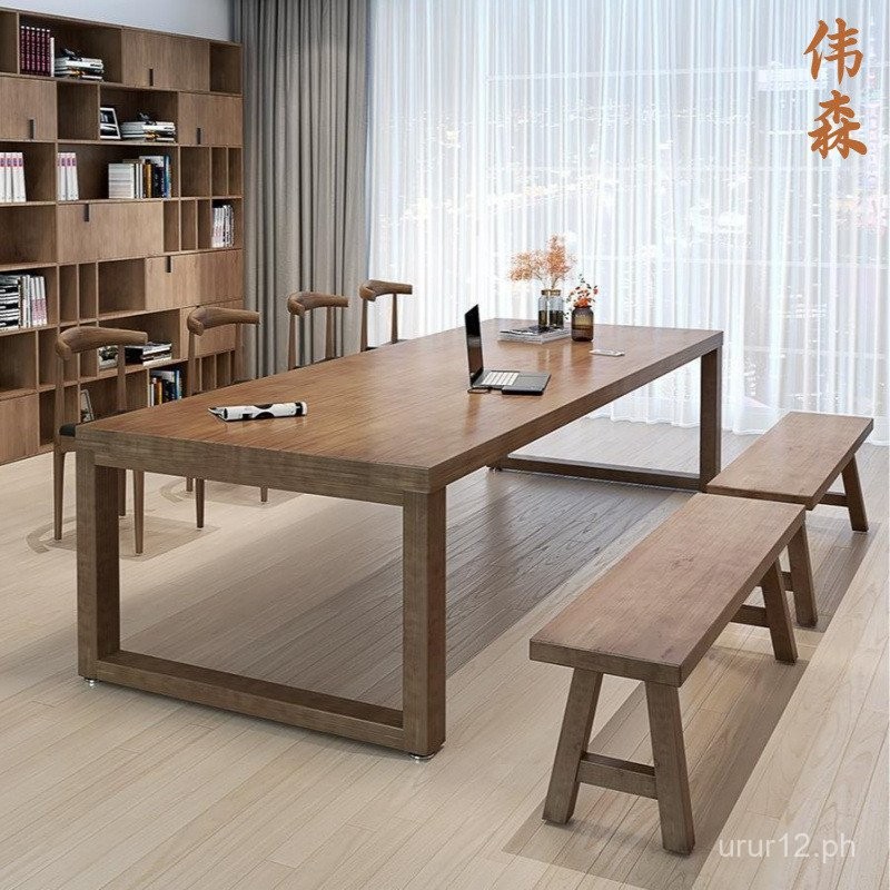 European Style Solid Wood Table Large Board Table Office Desk ...