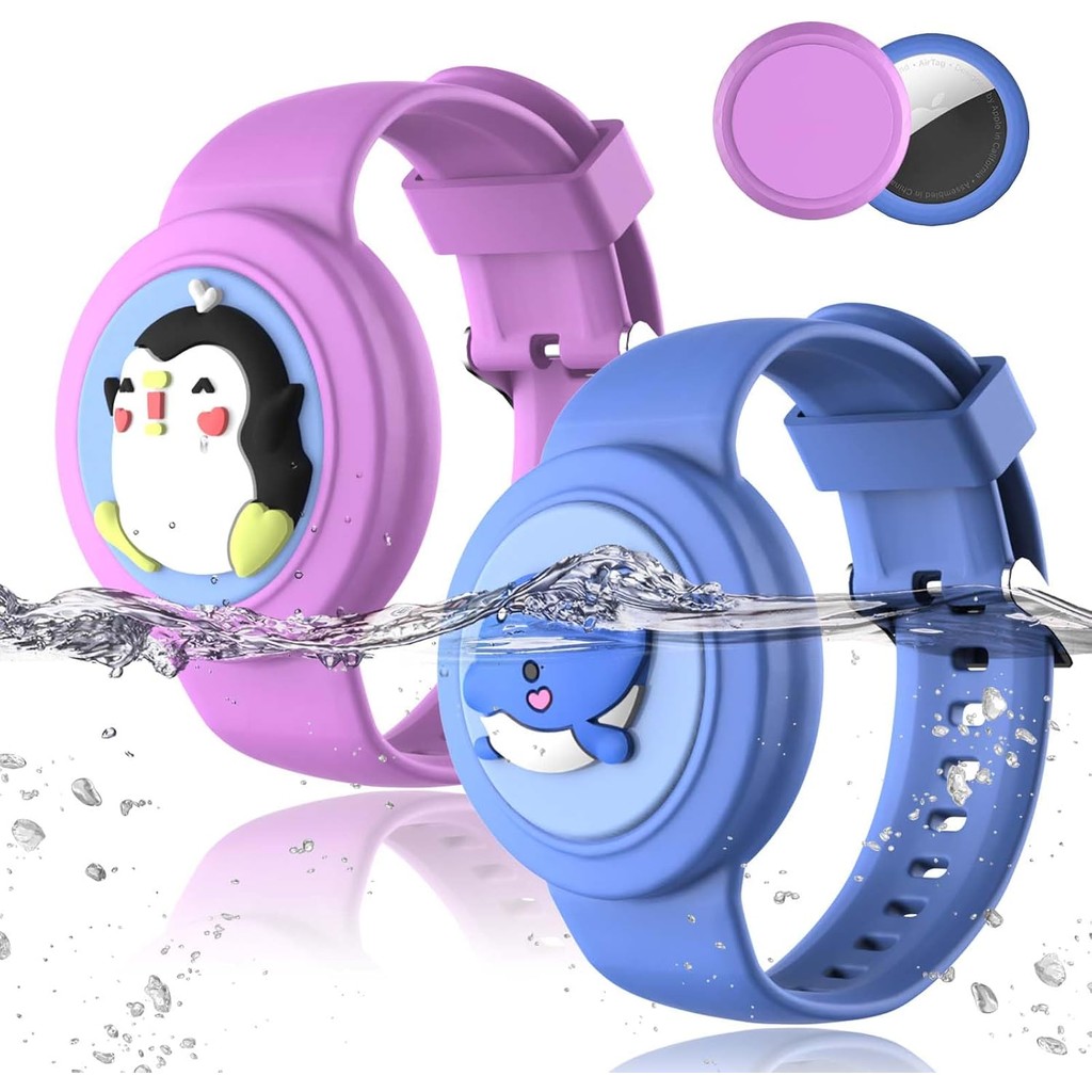 Waterproof Cartoon Cute AirTag Bracelet for Kids, Soft Silicone AirTag ...