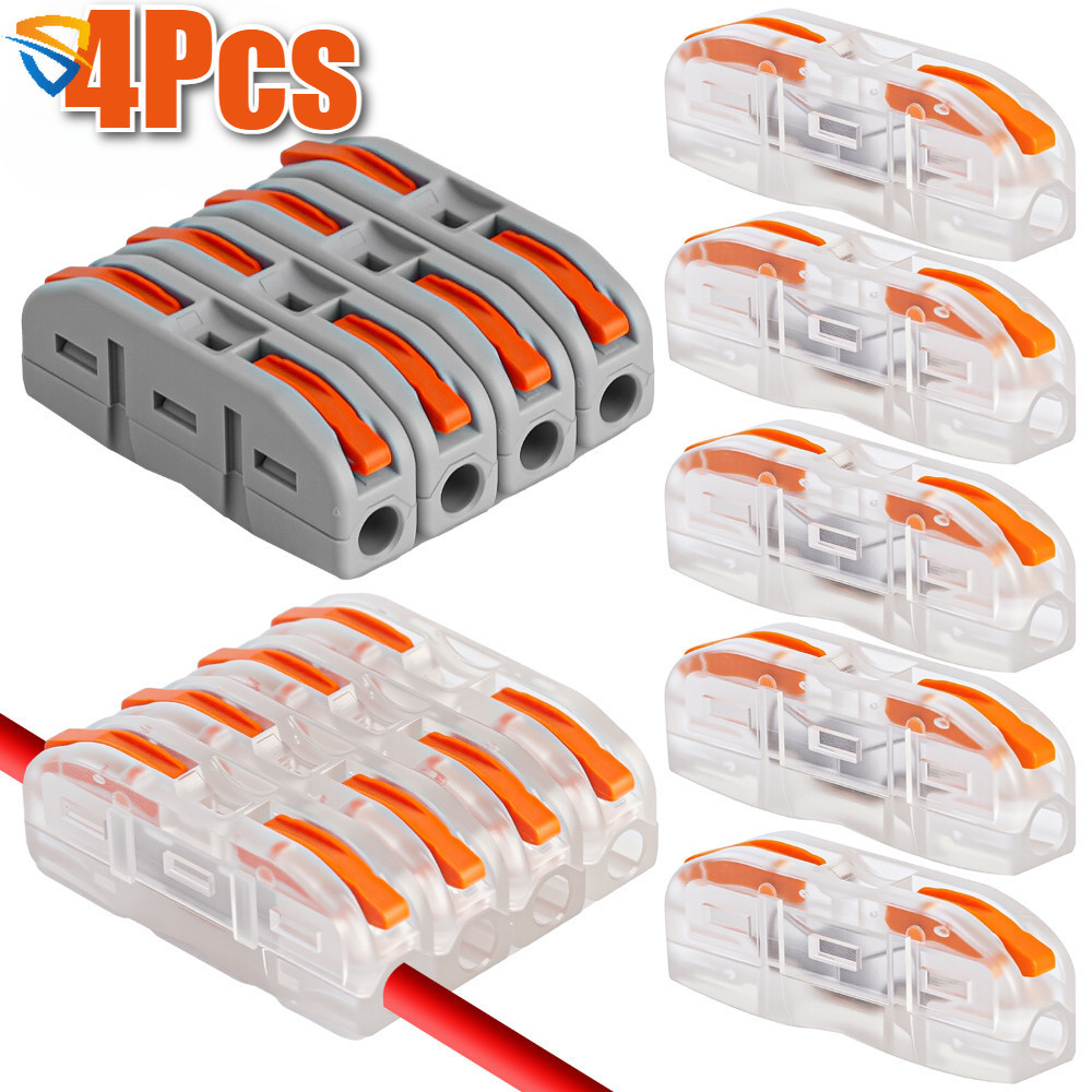4Pcs Universal Quick Wire Connectors Compact Splicing Wiring Cable ...
