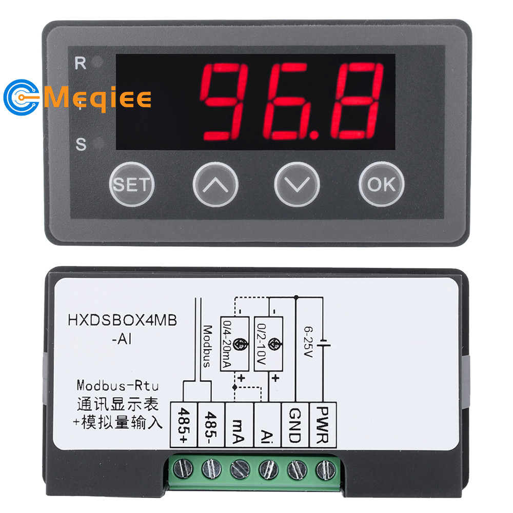 DC6-25V 0-40mA 0.56 Inch 4-Digit Digital Display RS485 Serial Communication MODBUS-RTU Received ...