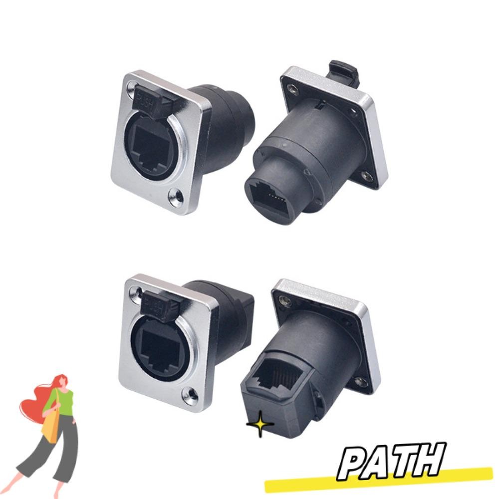 PATH RJ45 Connector, Waterproof D Type Panel Mount Socket RJ45 Ethernet ...