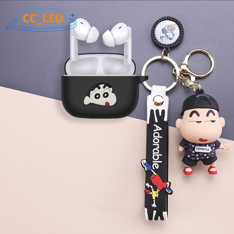 For Honor Choice Earbuds X5 Case Cute Crayon Shin-chan Keychain Honor ...