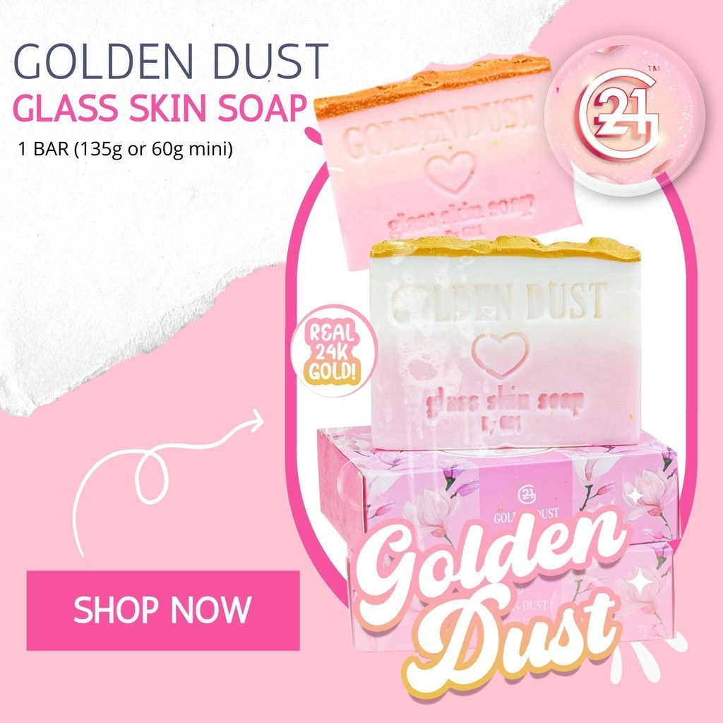 G21 GOLDEN DUST Glass Skin Soap | 135g FULL SIZE or 60g MINI SIZE ...