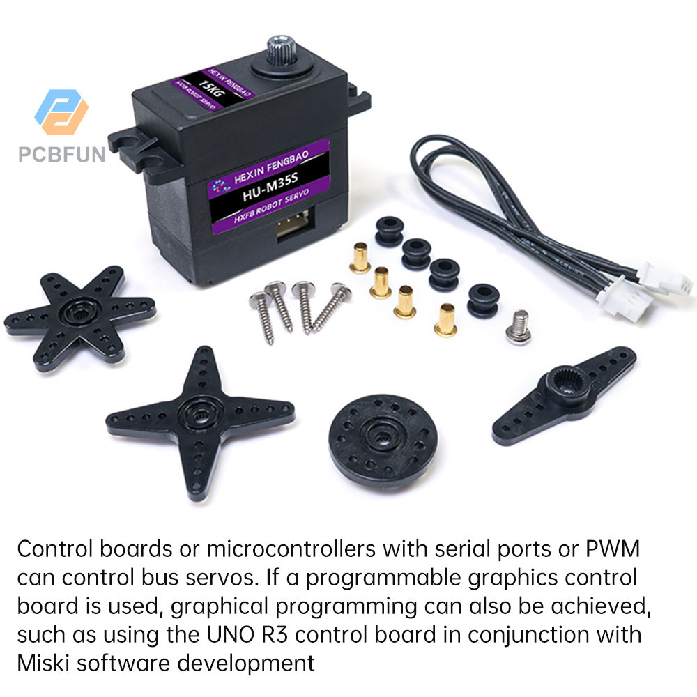 Pcbfun 15kg Serial Bus Servo Intelligent Serial Port Dual Axis Metal ...