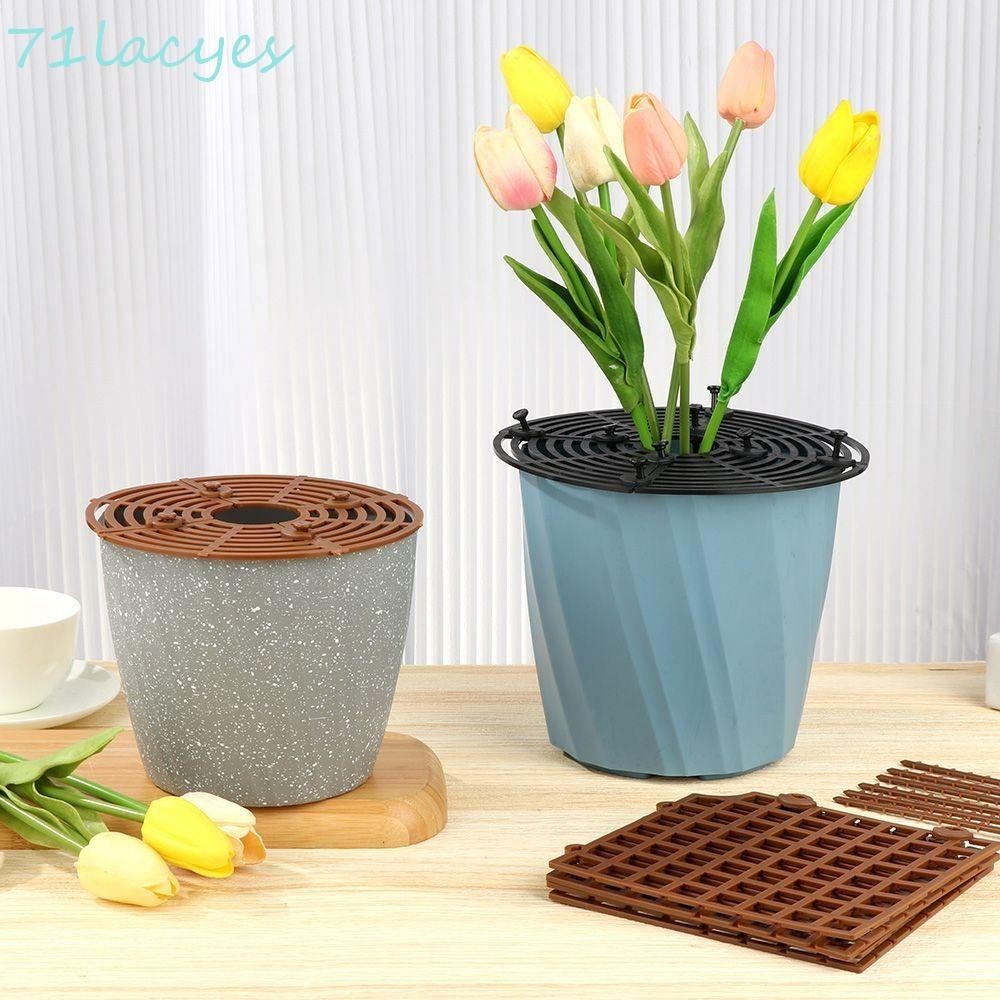 LACYES Plant Pot Guards, Cuttable Round/Square Flower Pot Cover, Multi ...