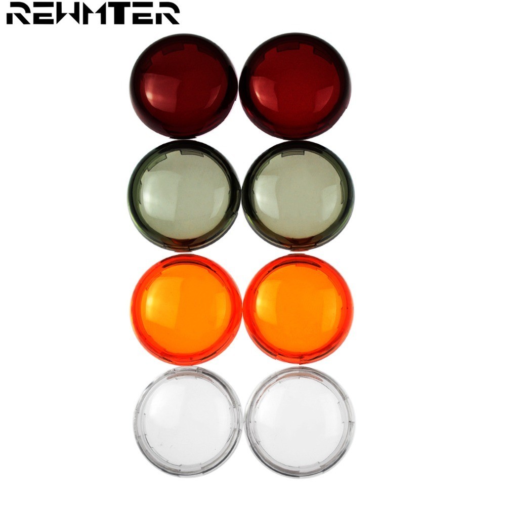 2PCS Motorcycle Front Rear Turn Signal Light Indicator Lens Cover For ...