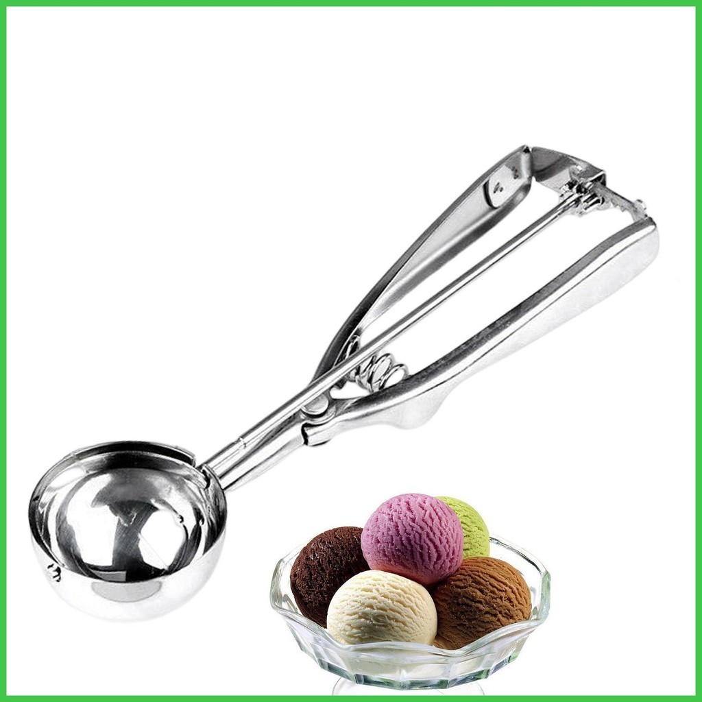 Ice Cream Scooper Spring-Loaded Scoop With Comfortable Handle Stainless ...