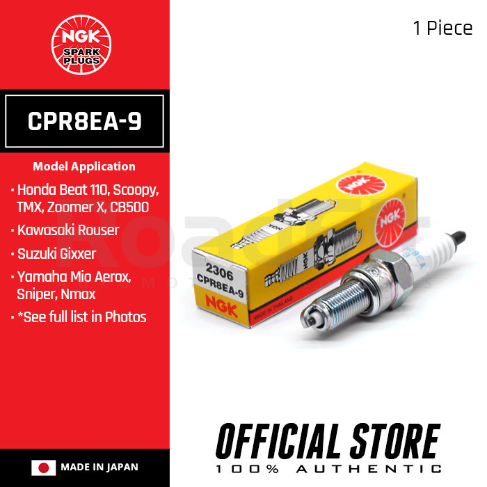 NGK CPR8EA-9 Standard Spark Plugs For Honda Beat 110, Scoopy, TMX ...