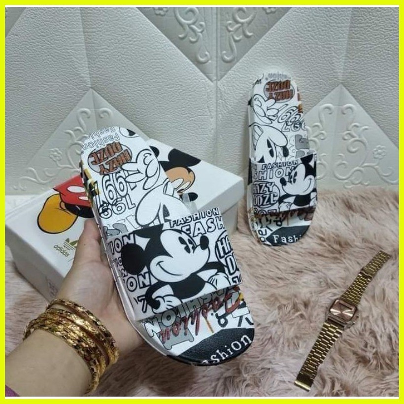 ♞Mickey mouse slide step on printed | Shopee Philippines