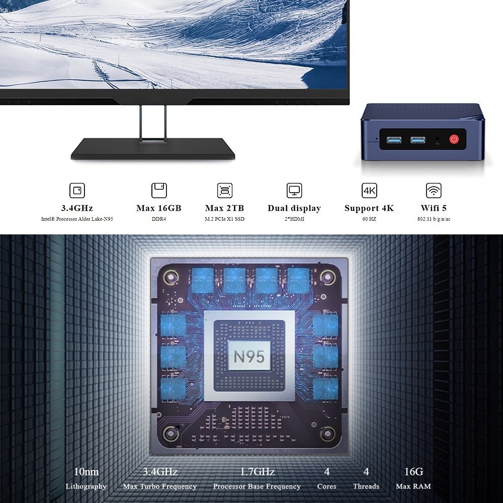 EasyPC Pocket Rocket Beelink Mini S12/SEi12/SER5/SER5 MAX/GTR7/ Mini PC ...