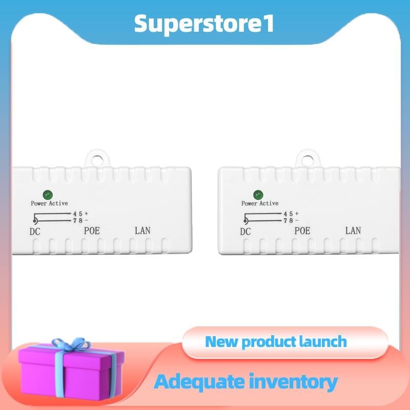 superstore1 2X Poe Splitter Poe Injector Rj45 DC 5.5mm x 2.1mm Input Passive Poe Injector ...