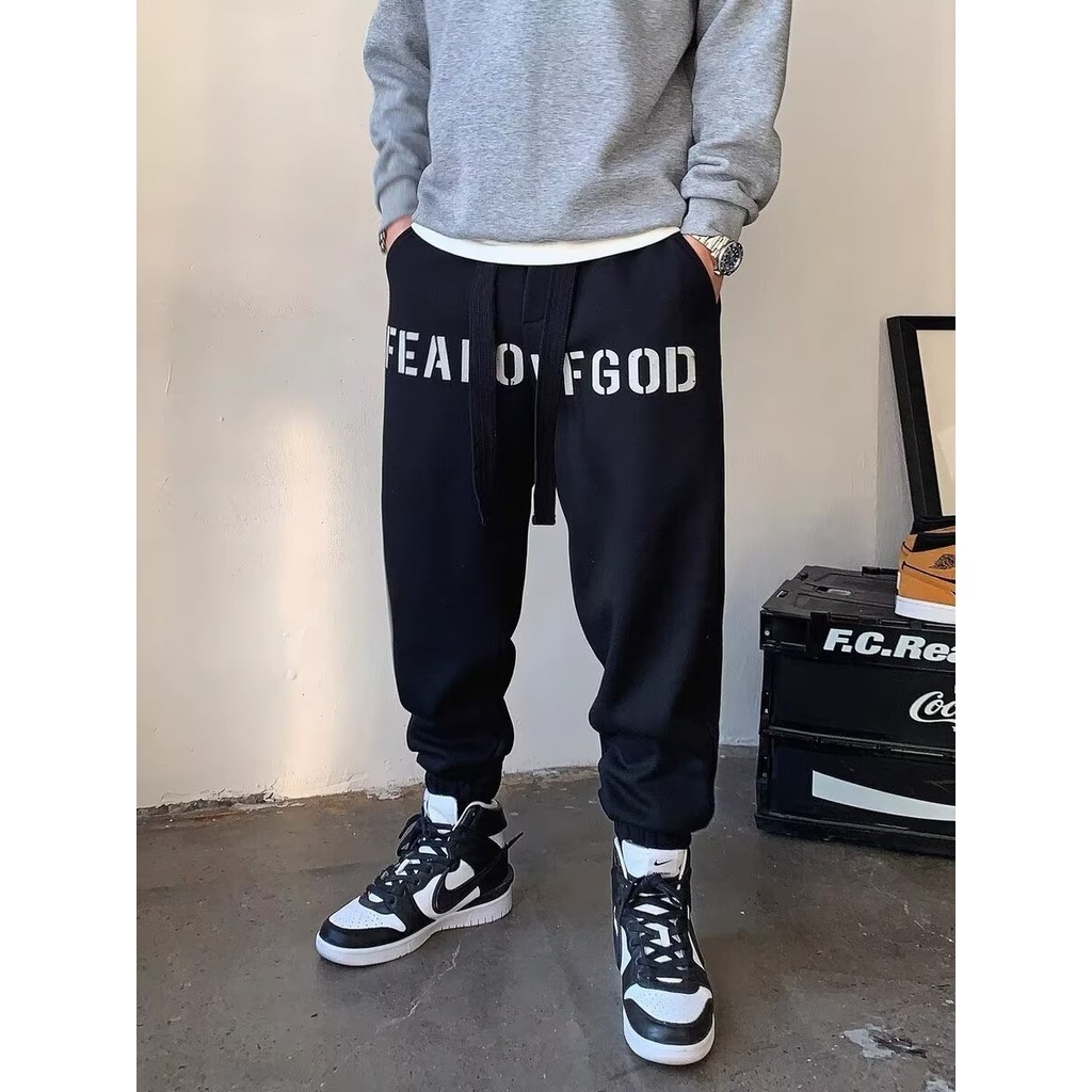 M-8XL Fashion Letter Sweatpants Men Loose Fit Causal Pants Plus Size ...