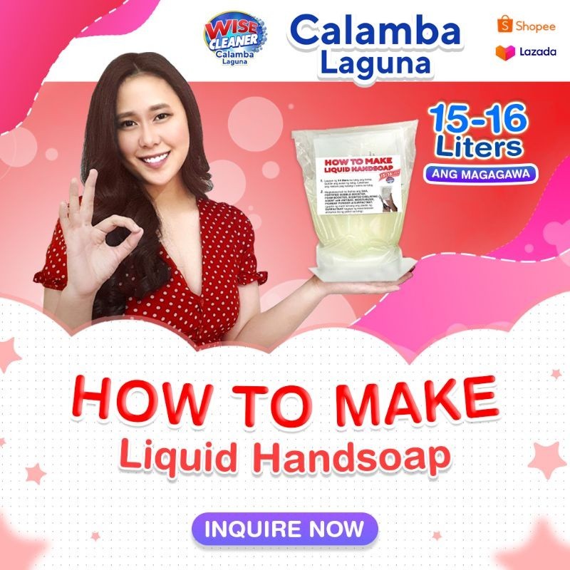 WISECLEANER DIY LIQUID HANDSOAP DIY KIT(15-16L) | Shopee Philippines
