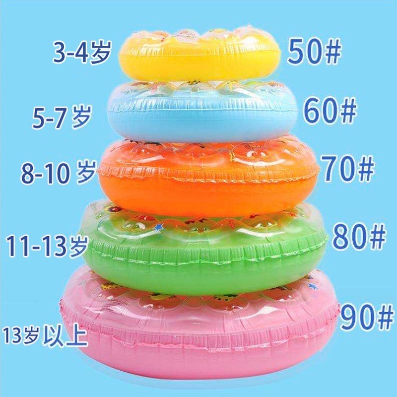 Children's Inflatable Water Floaters with Double Layers in a Donut ...