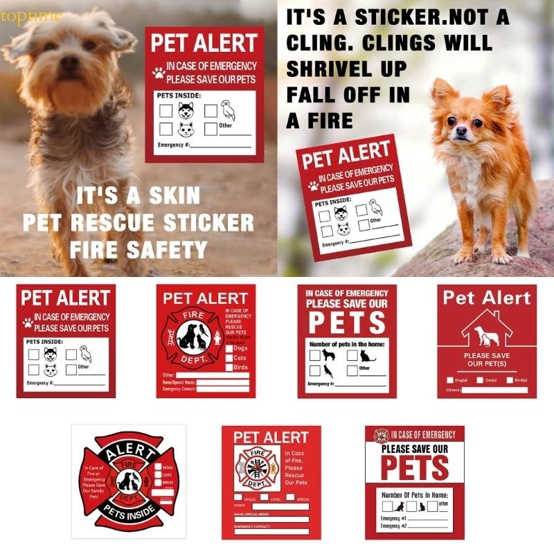 Top Pet Inside Alert Sticker Warning Labels Waterproof and Durable Dog ...