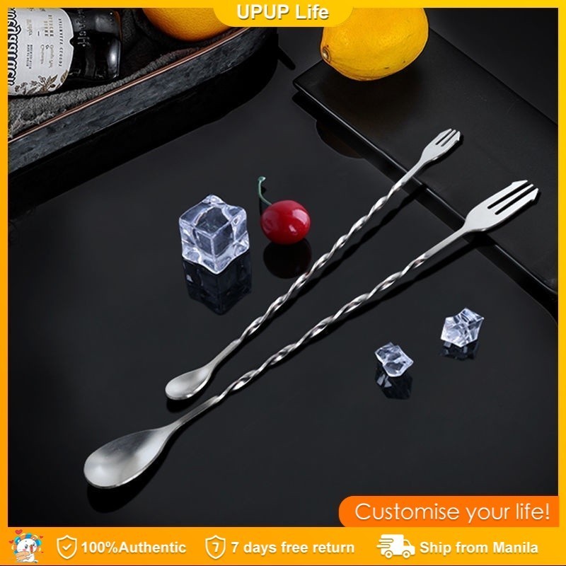 Stainless Steel Stirring Stick Spoon Stainless Steel Milk Tea Cocktail ...