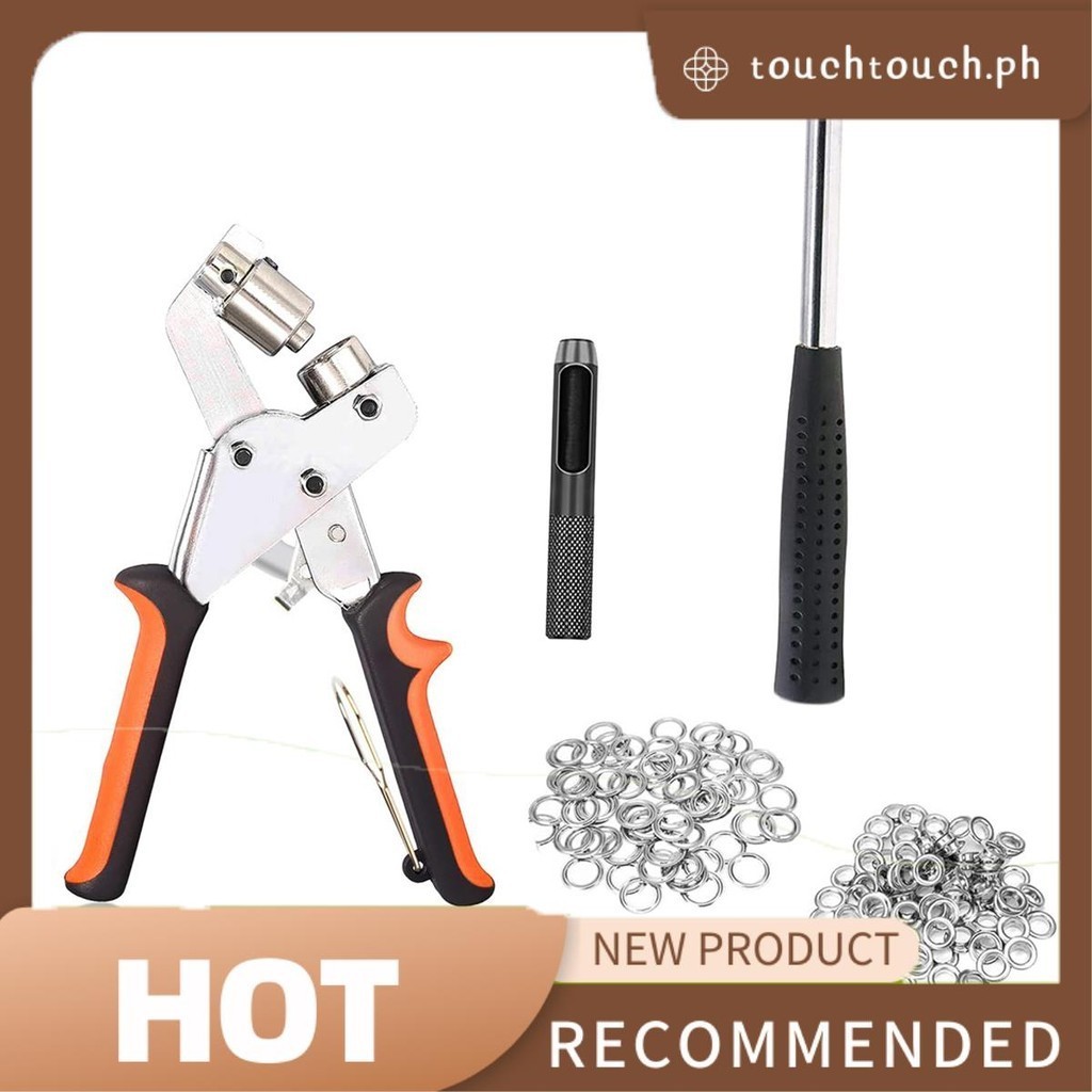 Manual Grommet Press Machine Grommet Tool Kit with 500Pcs 3/8 Inch ...