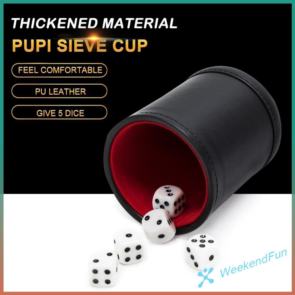 WE★ Leather Trumpet Flannel Dice Cup Bar Party KTV Entertainment Dice ...