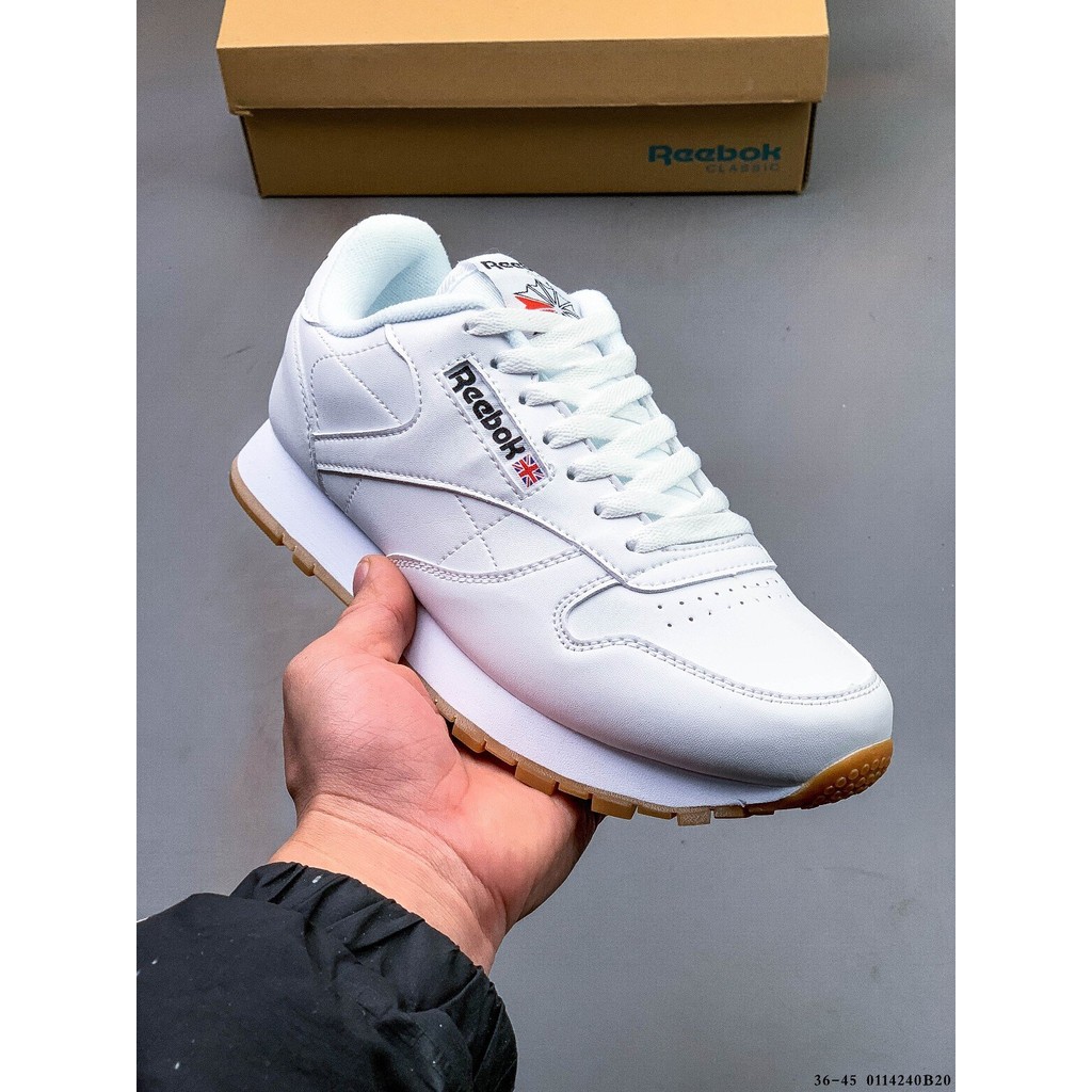 (2 Colors)Reebok CLASSIC LEATHER Lace Leather Casual Sports Shoes for ...