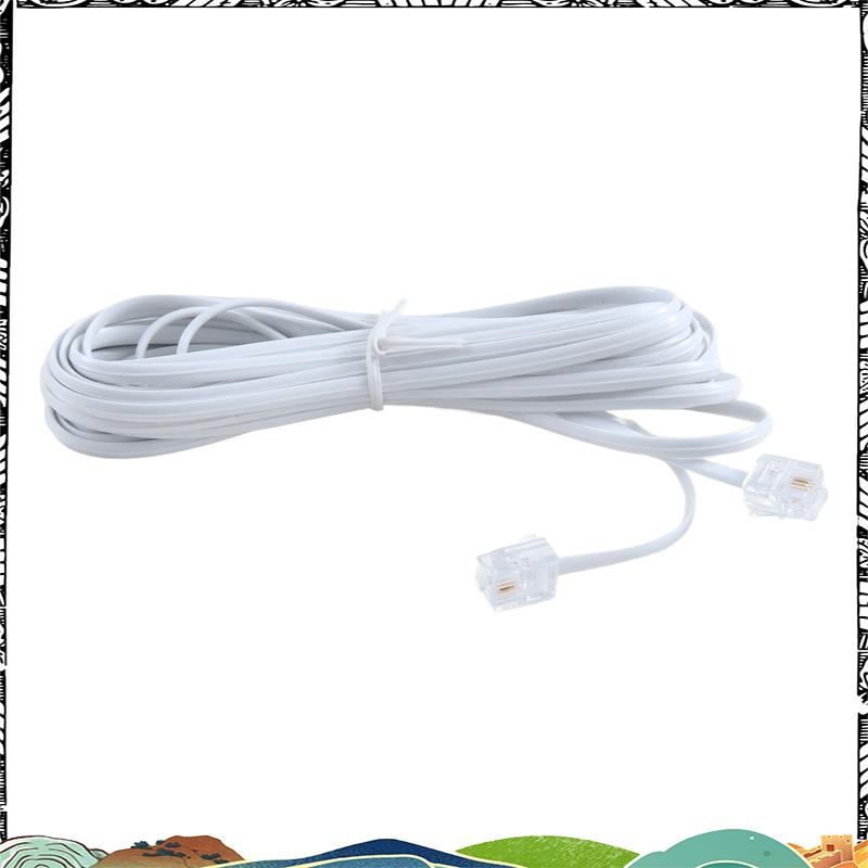 jduefheu25 6P2C RJ11 Male to Male Plug Telephone Line Cable Wire 5M ...