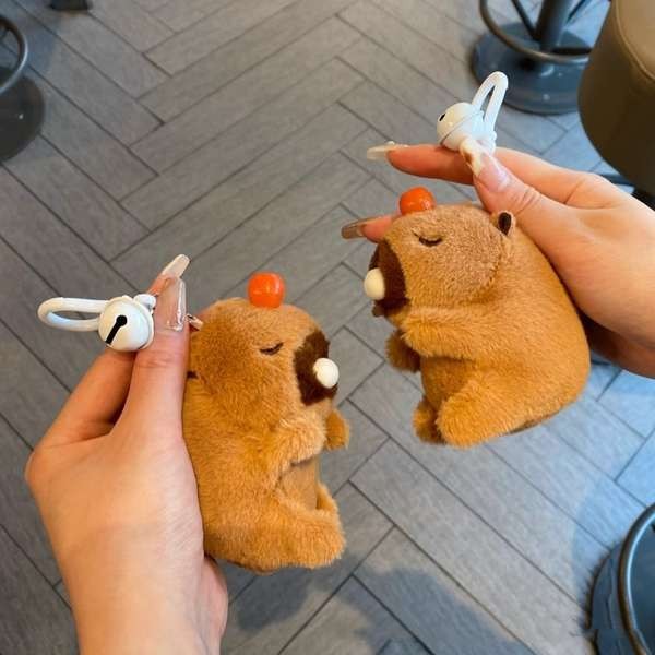 couple keychain keychain hook plush keychain capybara keychain Kabi ...