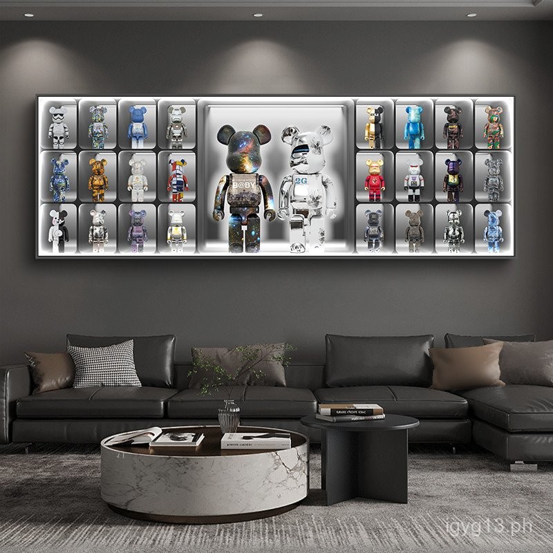 KAWS Violent Bear High-end Living Room Decorative Painting led Light ...