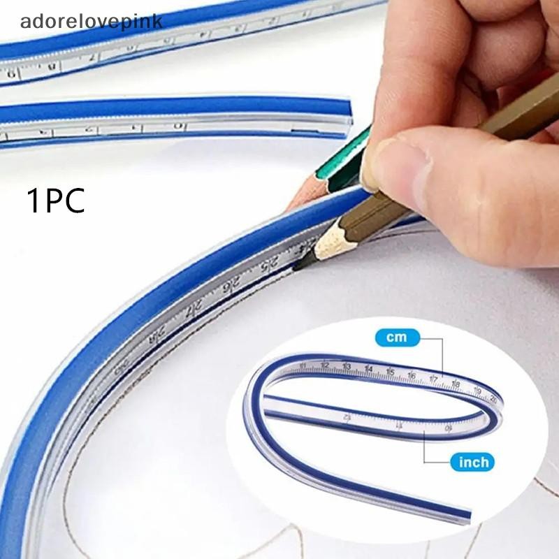 adorelovepink 1pc30cm Curved Ruler For Sewing Soft Flexible English And ...