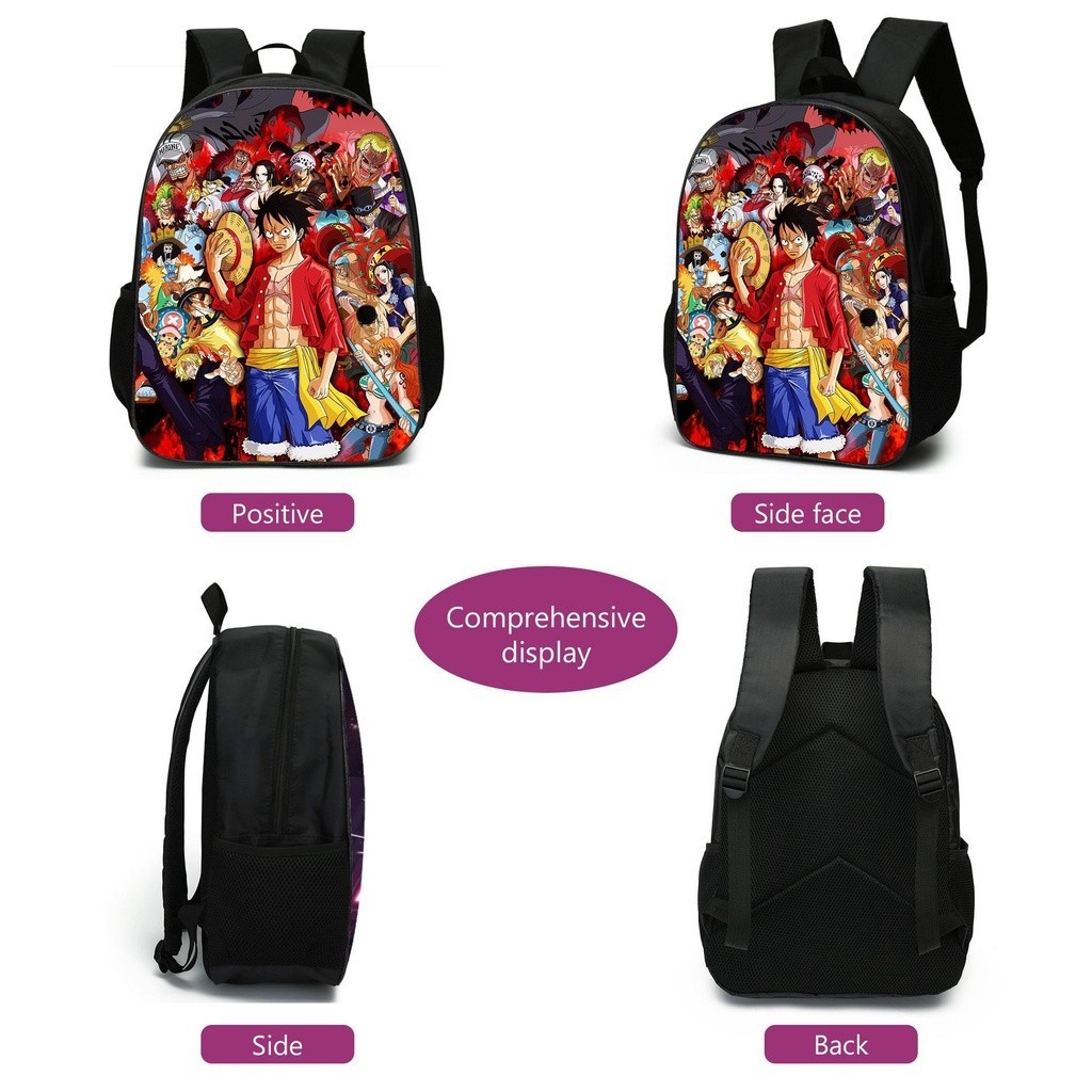 ONE PIECE Luffy School Bag for Kids Boys and Girls Zoro Male and Female ...