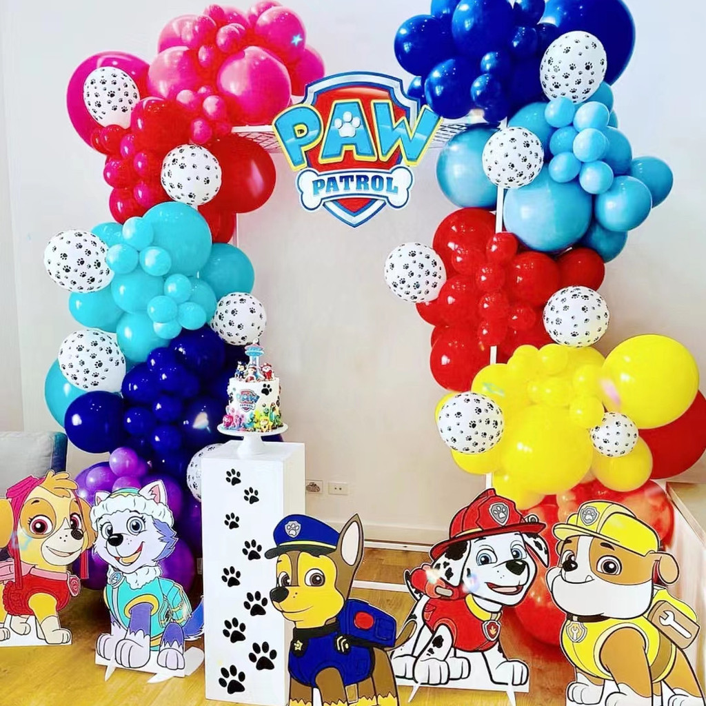 Paw Patrol Balloons Garland Arch Kit Chase Rubble Skye Marshall Foil Balloon Baby Shower Dog ...