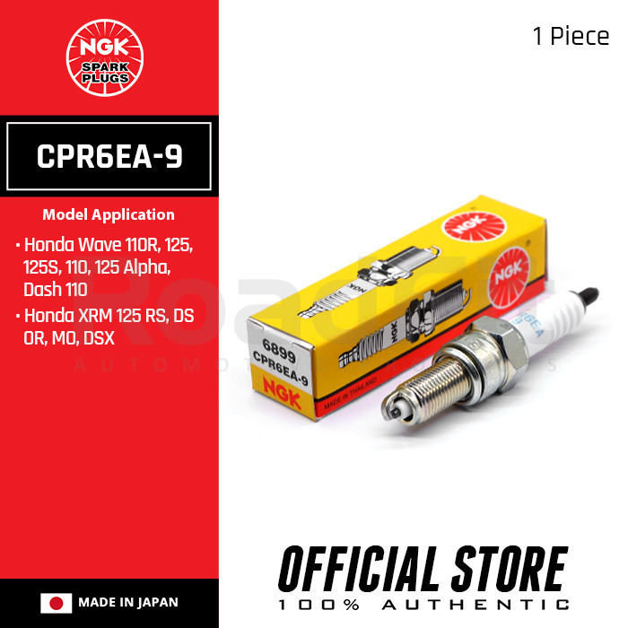 NGK CPR6EA-9 Standard Spark Plugs For Honda Wave 110R, 125, 125S, 110 ...