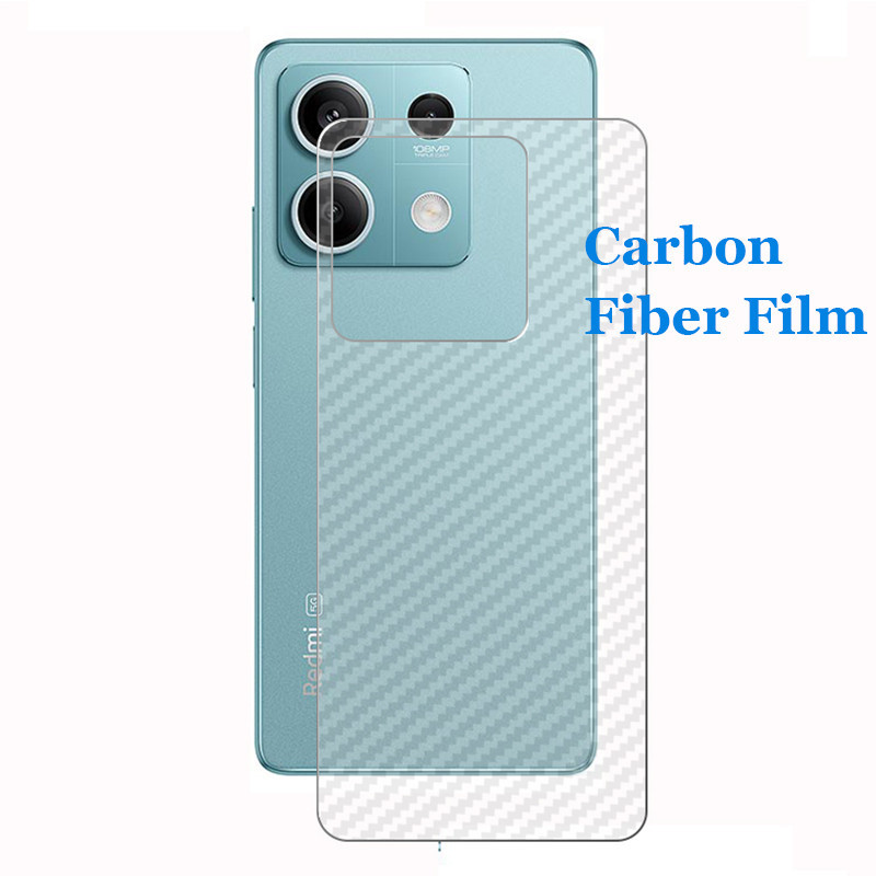 For Xiaomi Redmi Note 13 Pro Plus 5G 3D Transparent Carbon Fiber Rear ...