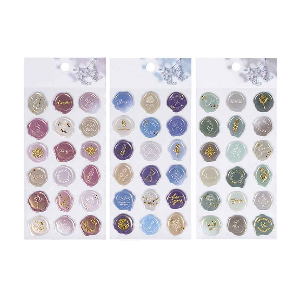 MINISO Gold-Stamping Wax Seal Stickers (3 Assorted Models) | Shopee ...